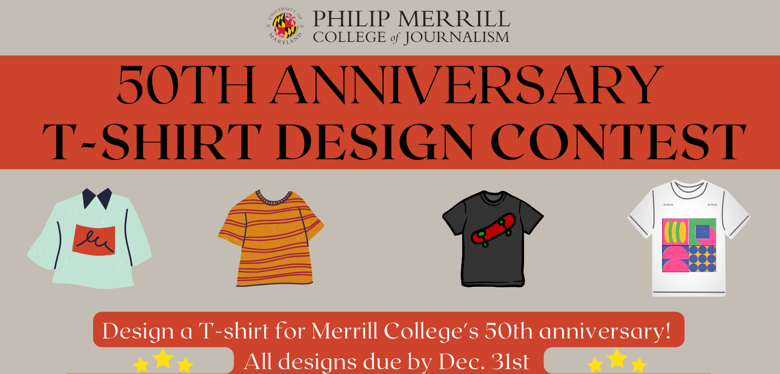 Merrill College Student 50th Anniversary T-Shirt Design Contest ...